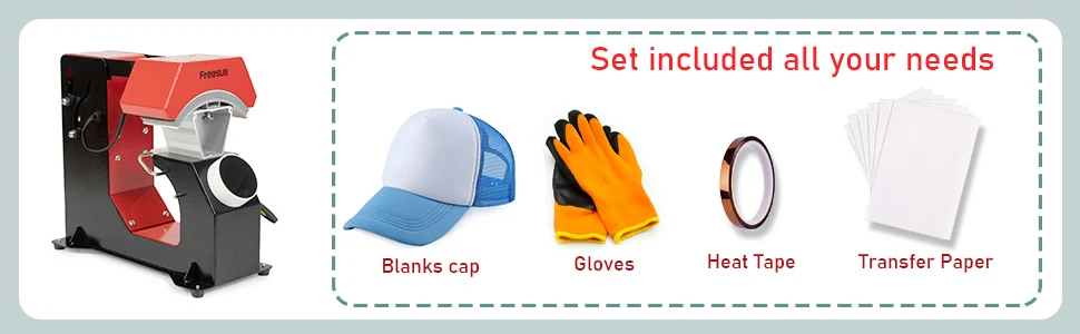Freesub 3 in 1 Automatic Hat Cap Heat Press Machine F136