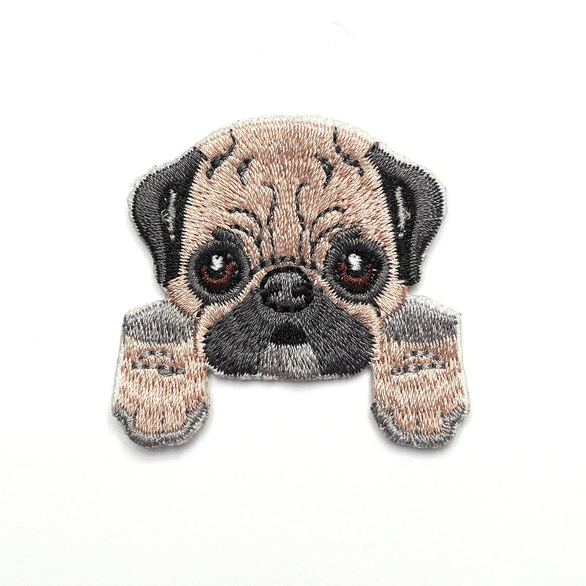 1 Cute Pug Embroidered Hot Melt Adhesive Patch Coat Hat Bag Shoe ...