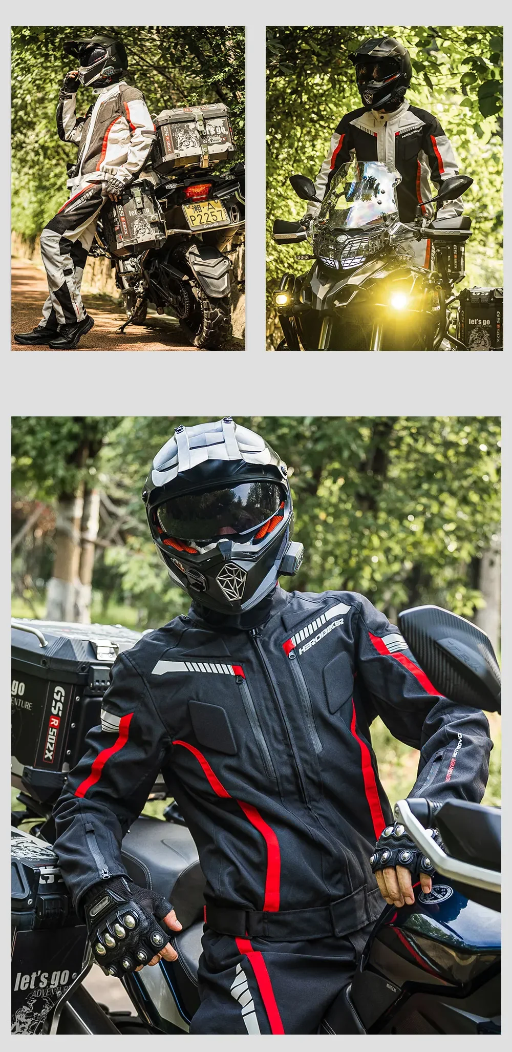 Waterproof Motorcycle Jackets & Pants with EVA Protection