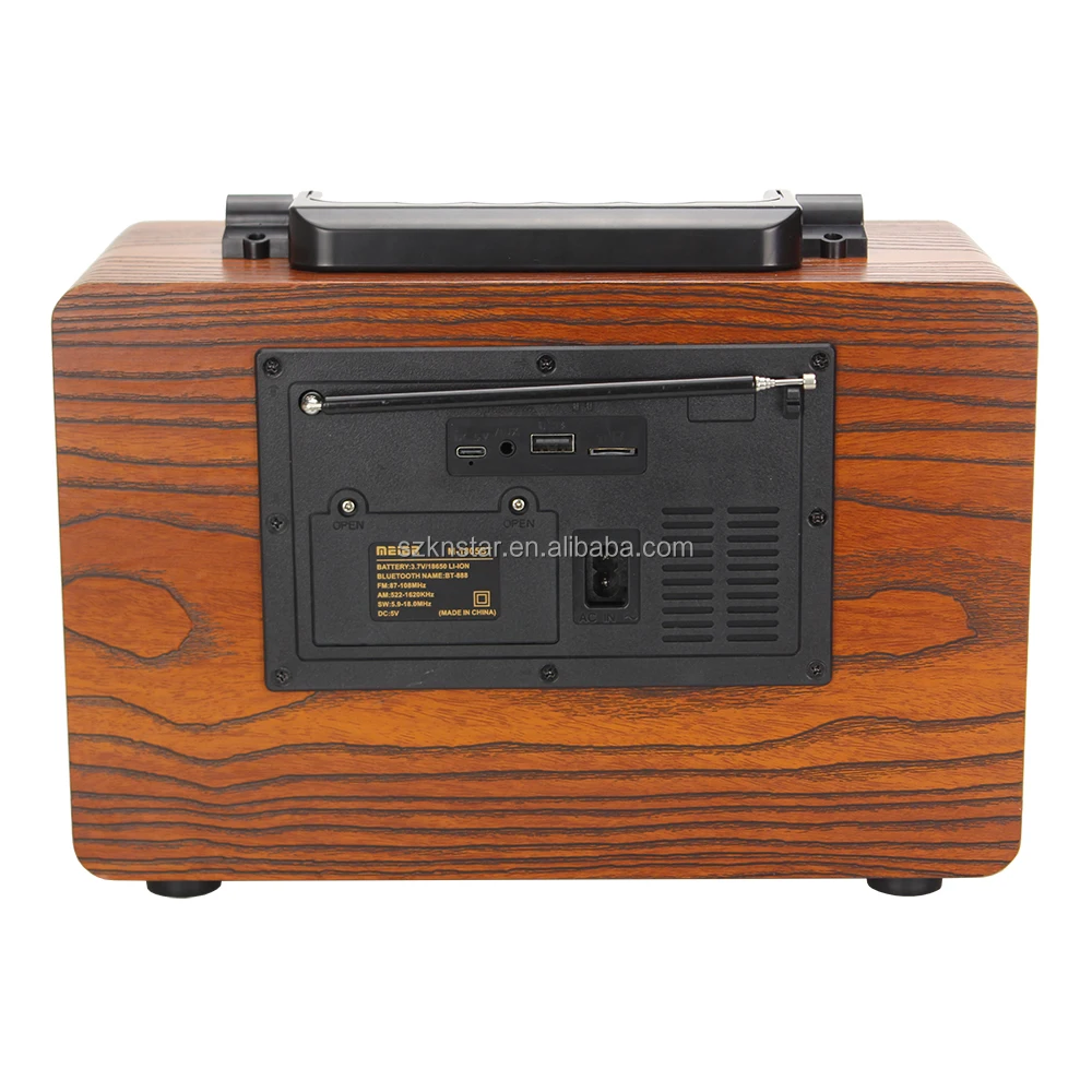 Big Size Remote Retro Wooden Radio M-1805bt Ac Dc Operated Vintage Usb ...