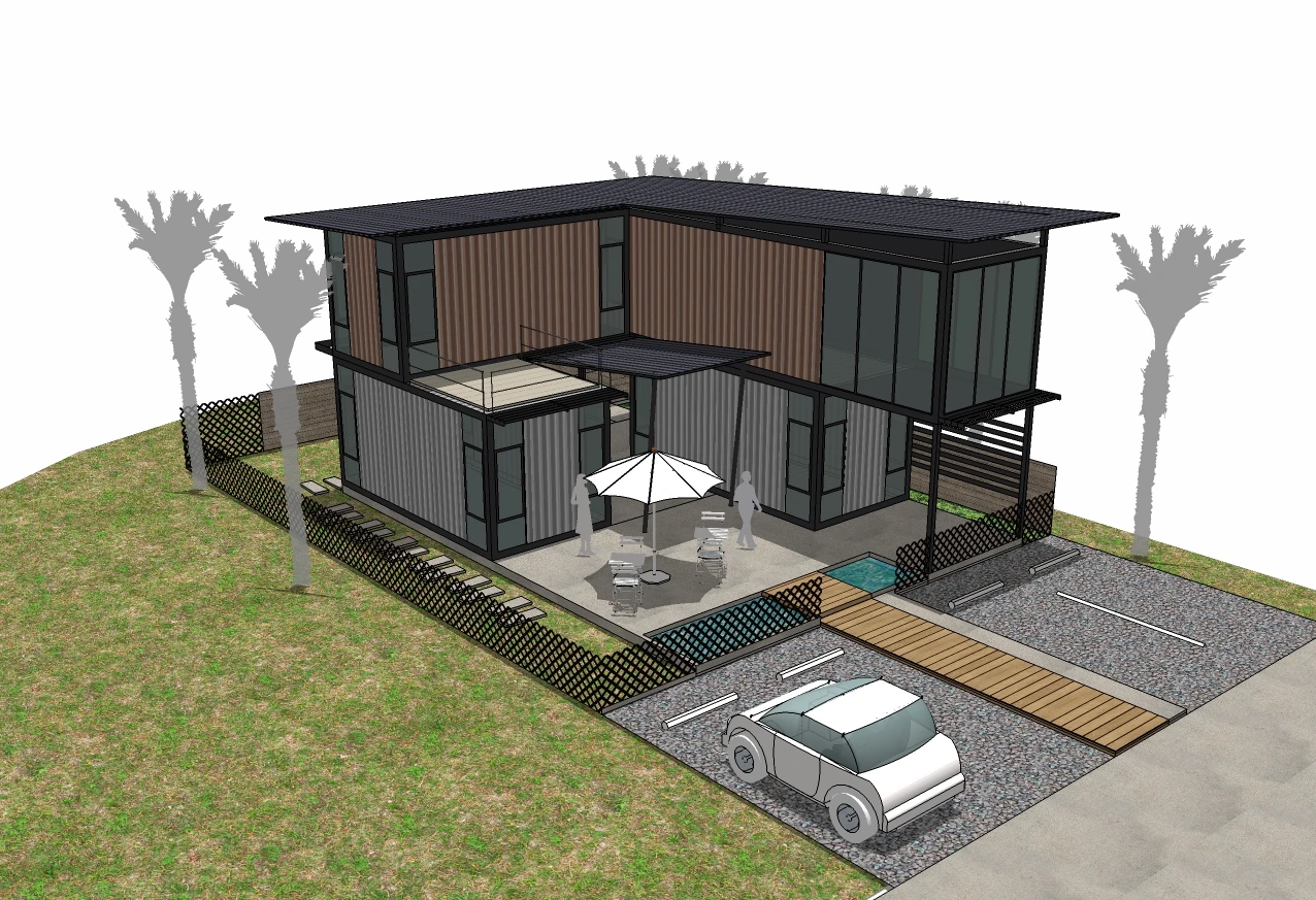 Quacent Flat Pack Container House With Elegant Designs High Insulation Prefabricated Homes With ...