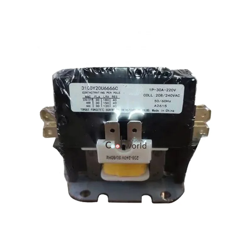 3 Pole Air Conditioning Contactor Magnetic Ac Contactor 1p-30a-220v ...