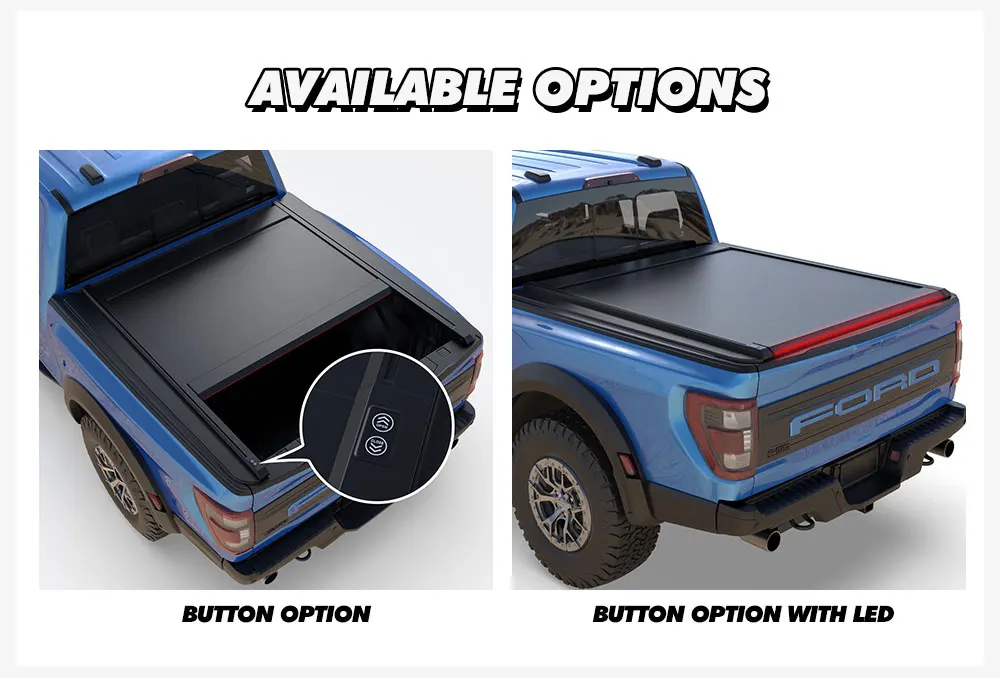 2024 Ford Raptor F150 Xlt Pickup Truck Electric Retractable Tonneau Covers
