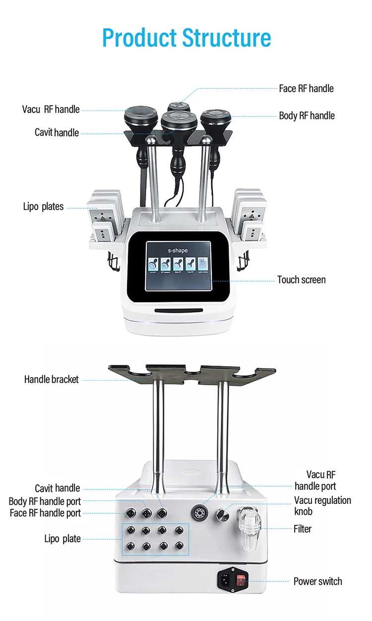 Portable 30k s Body Shape 6 in 1 Fat Removal Vacuum Fat Burning ...