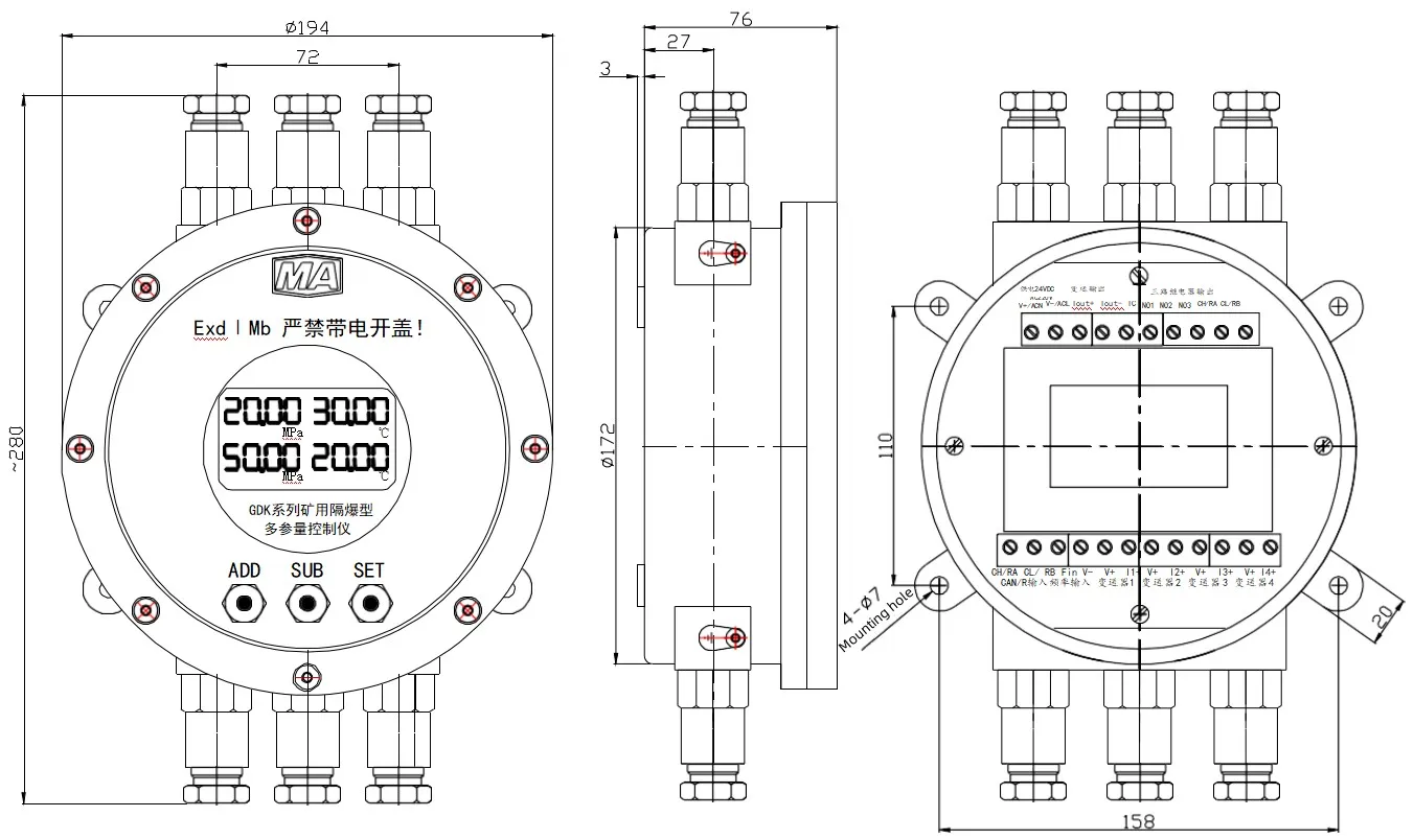 Explosion Proof Pressure Temperature Level Flow Integrated Testing ...