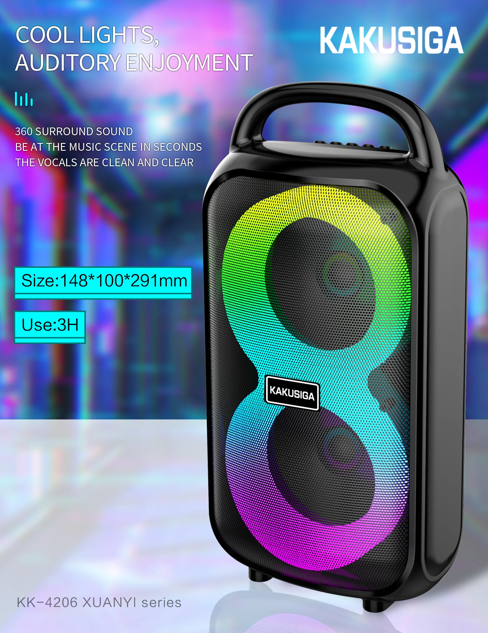 KAKUSIGA Portable Microphone - Perfect for Karaoke & Outdoor