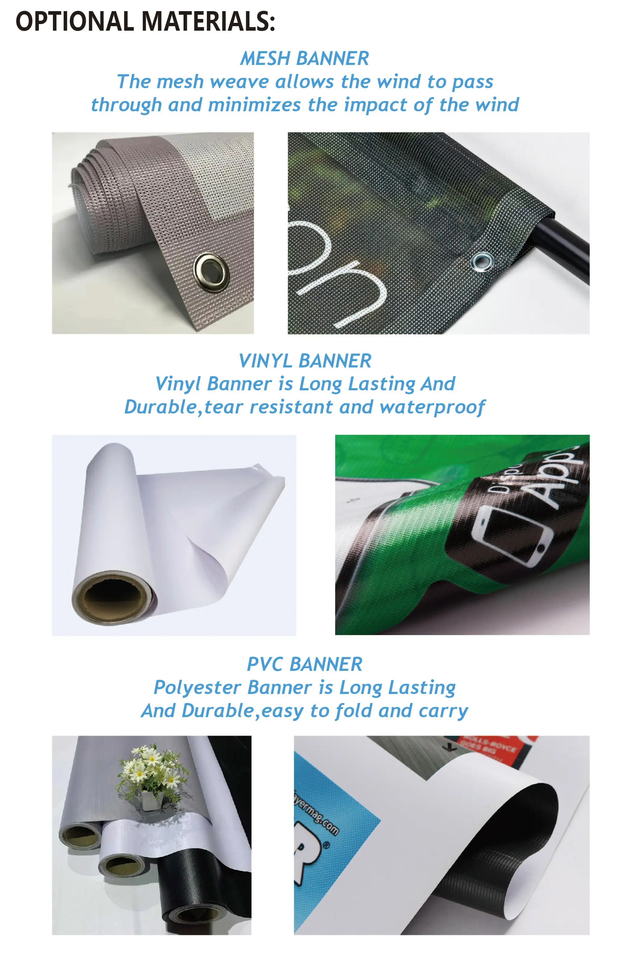 Promotion Custom Advertising Flags Banners Pvc Vinyl Fabric Polyester ...