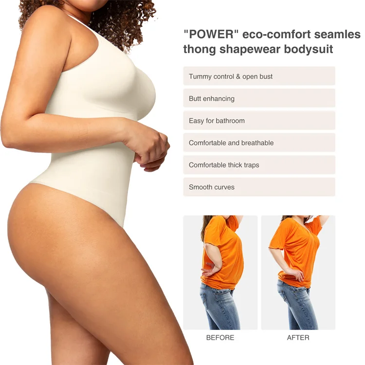 Tik Tok Women Bodysuit 2023 One Piece Shaping Tank Top Bodysuit Seamless Shapewear Spandex