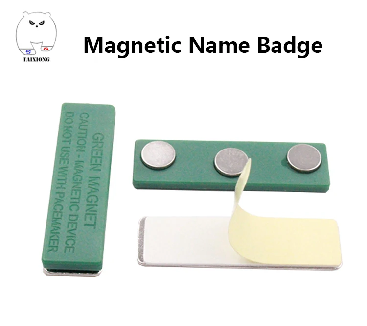 China Magnet Supplier Custom Reusable Nickel-coating Magnetic Id Badge ...