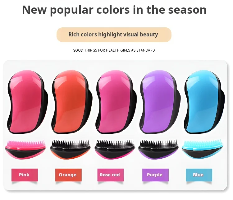 Wholesale Printing Logo Anti-knot Hairdressing Comb Plastic Mouse ...