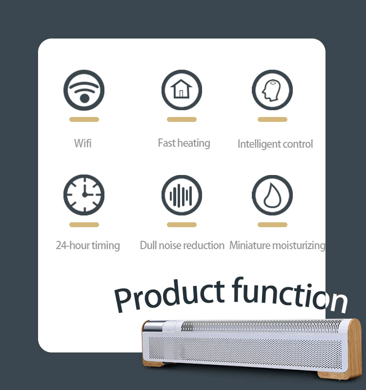 Freestanding Touch Screen LED Digital Display Control Convection Heater ...