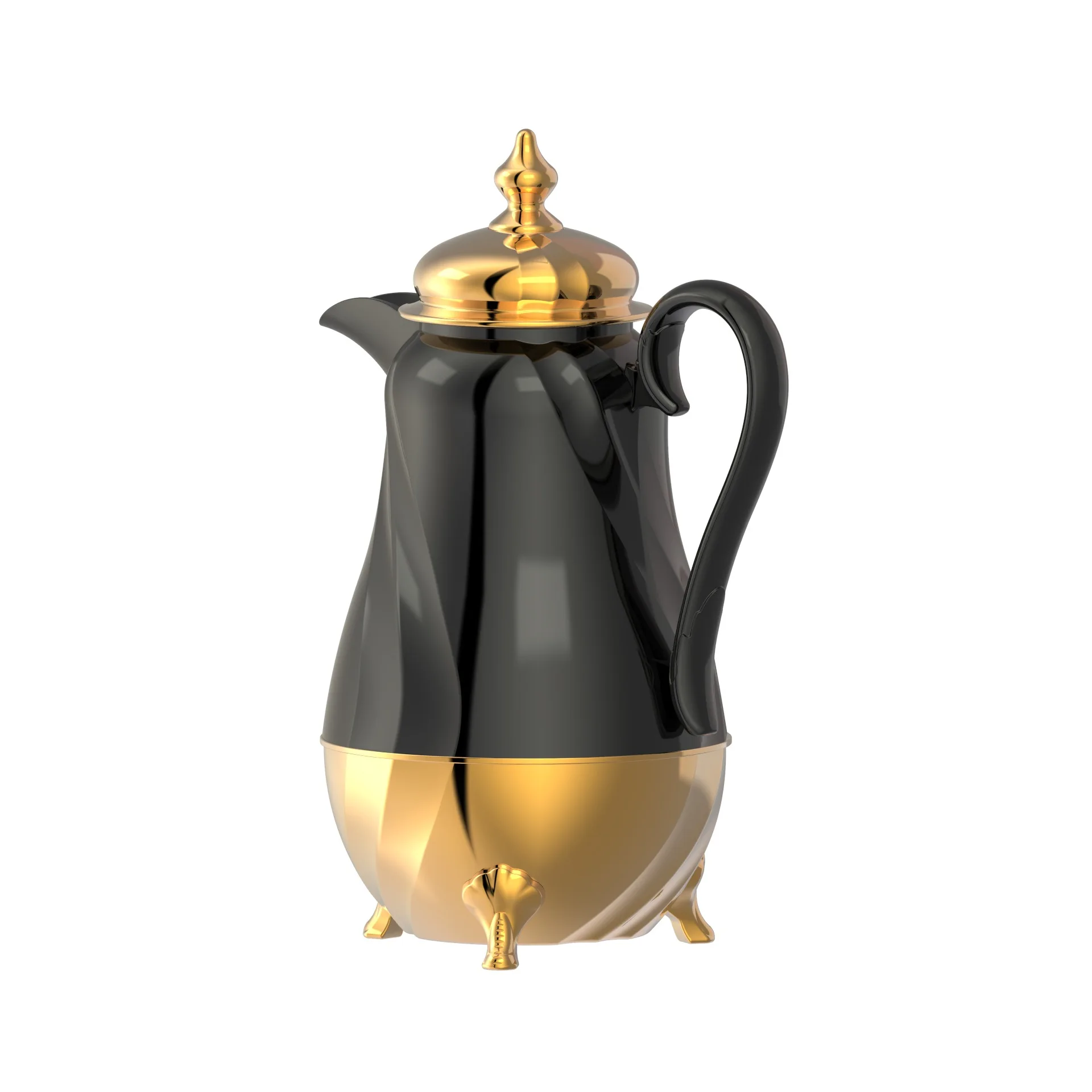 Promotional Arabic Coffee Pot Gold Coating Tea Jug With Bright ...