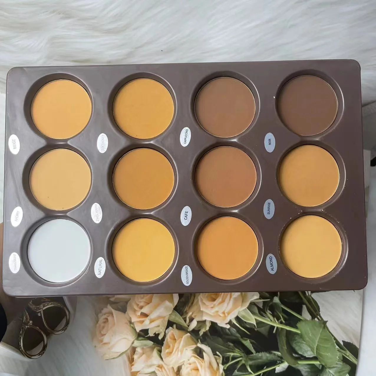 Cheap No Logo High Pigment Oil Control 12 In 1 Makeup Pressed Powder ...