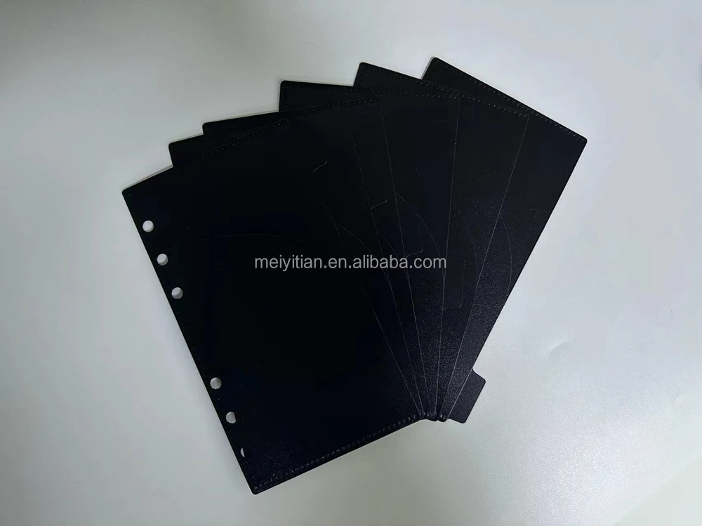 A6 Pink Frosted PP Cash Envelopes with 6 Tabs & 2 Pockets