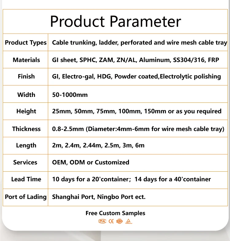 SS304/SS316 Cable Trunking - Durable and Versatile Solutions
