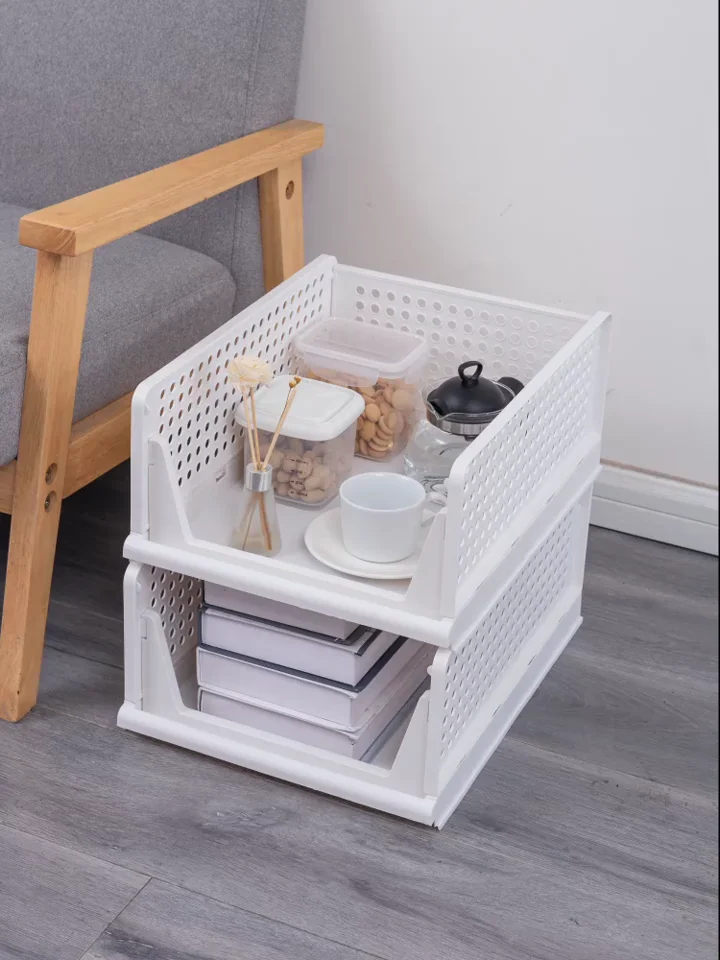 Sample Plastic Foldable Wardrobe Clothes Storage Drawer Basket Sorting