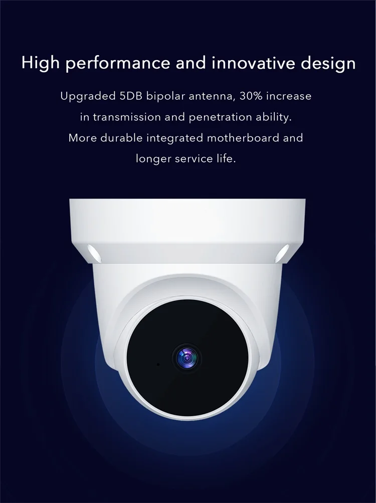 5mp Smart Wifi Dome Ip Camera Home Security Cctv Camera 360 Degree Wide ...