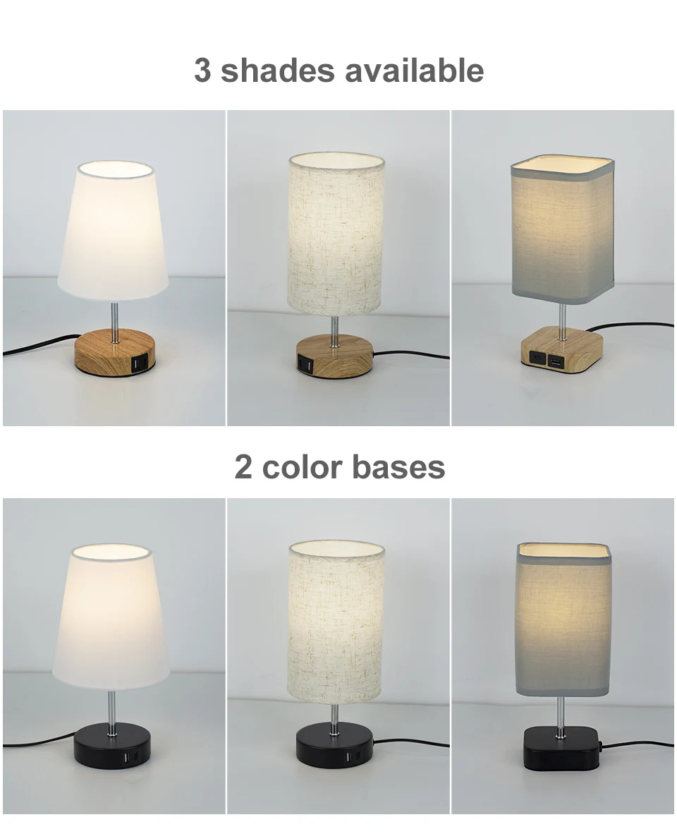 Led Bedside Lamp 3000k Brightness Adjustable Touch Switch Table Lamp ...