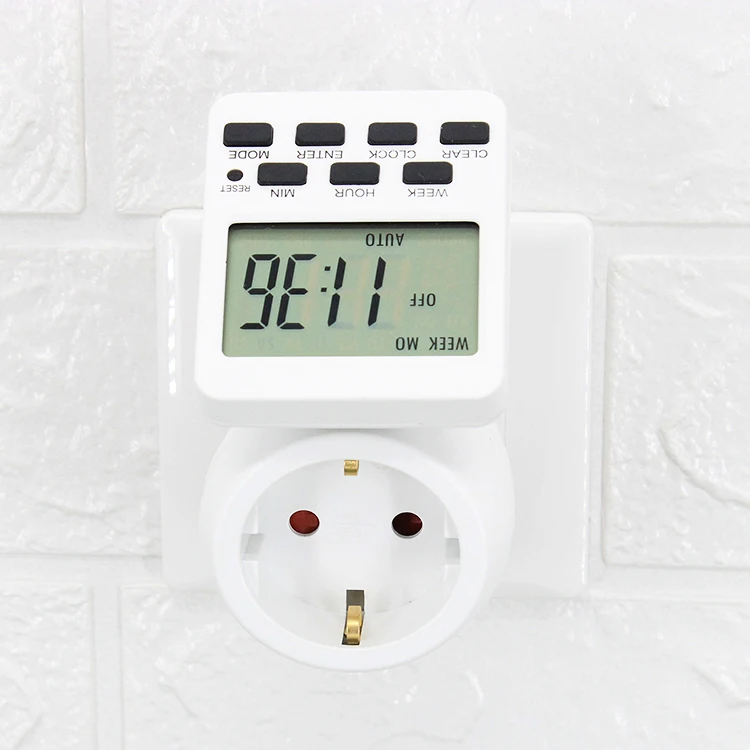 Digital Big LCD Display Smart Electrical Programmable Timer Switch Smart Timer Plug Outlet ...