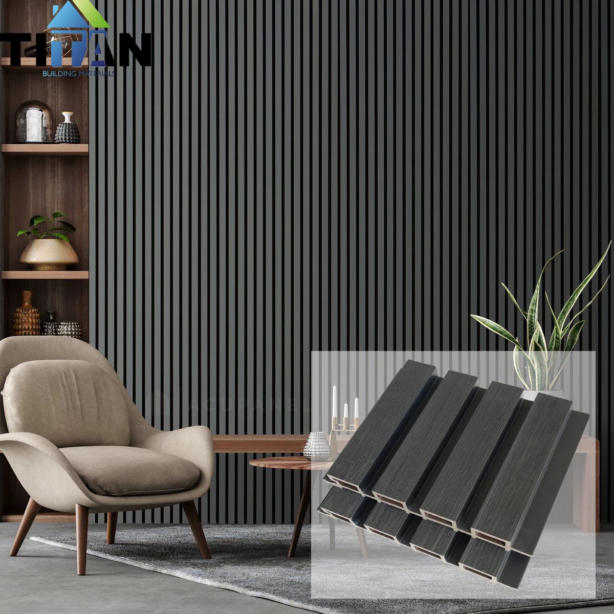 Lambrin Decorativo Wpc Fluted Wood Wall Panel Interior Paneles Pvc Wpc ...