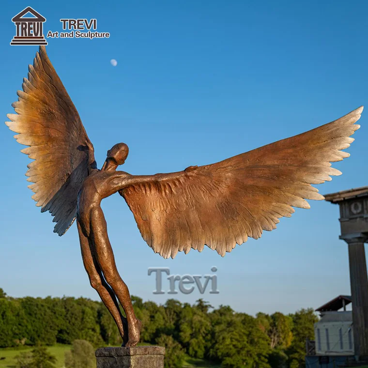 Classic Outdoor Greek Style Angel Sculpture Art Bronze