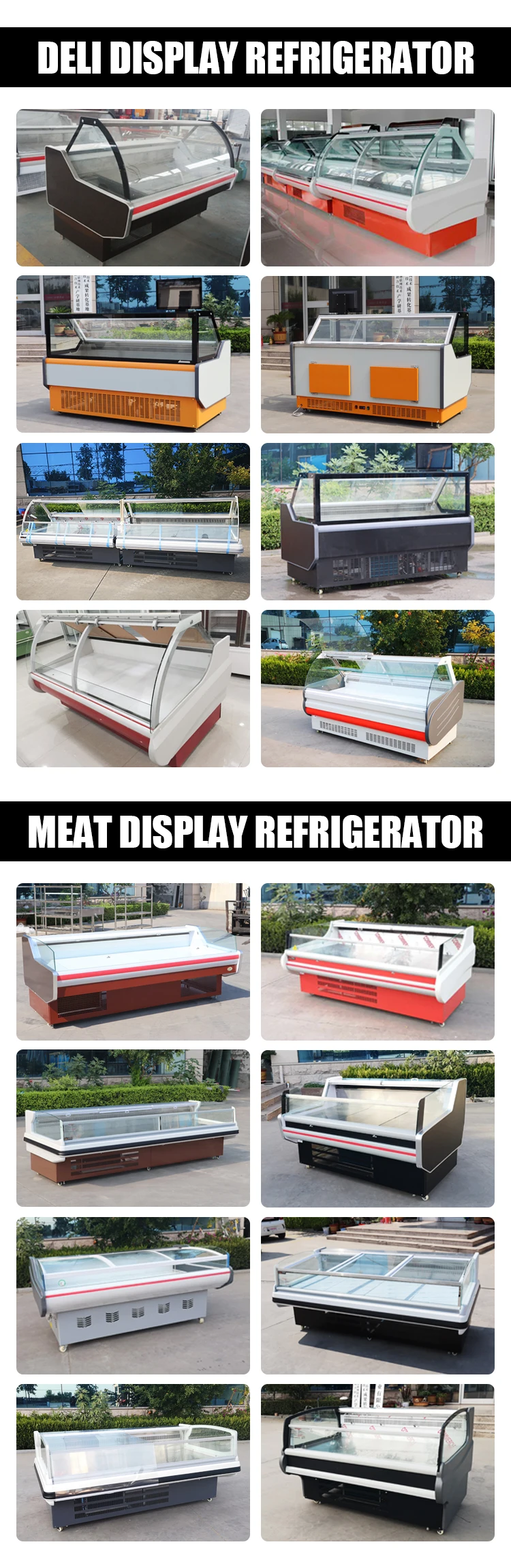 Top Sliding Door Meat Display Chiller - Commercial Deli
