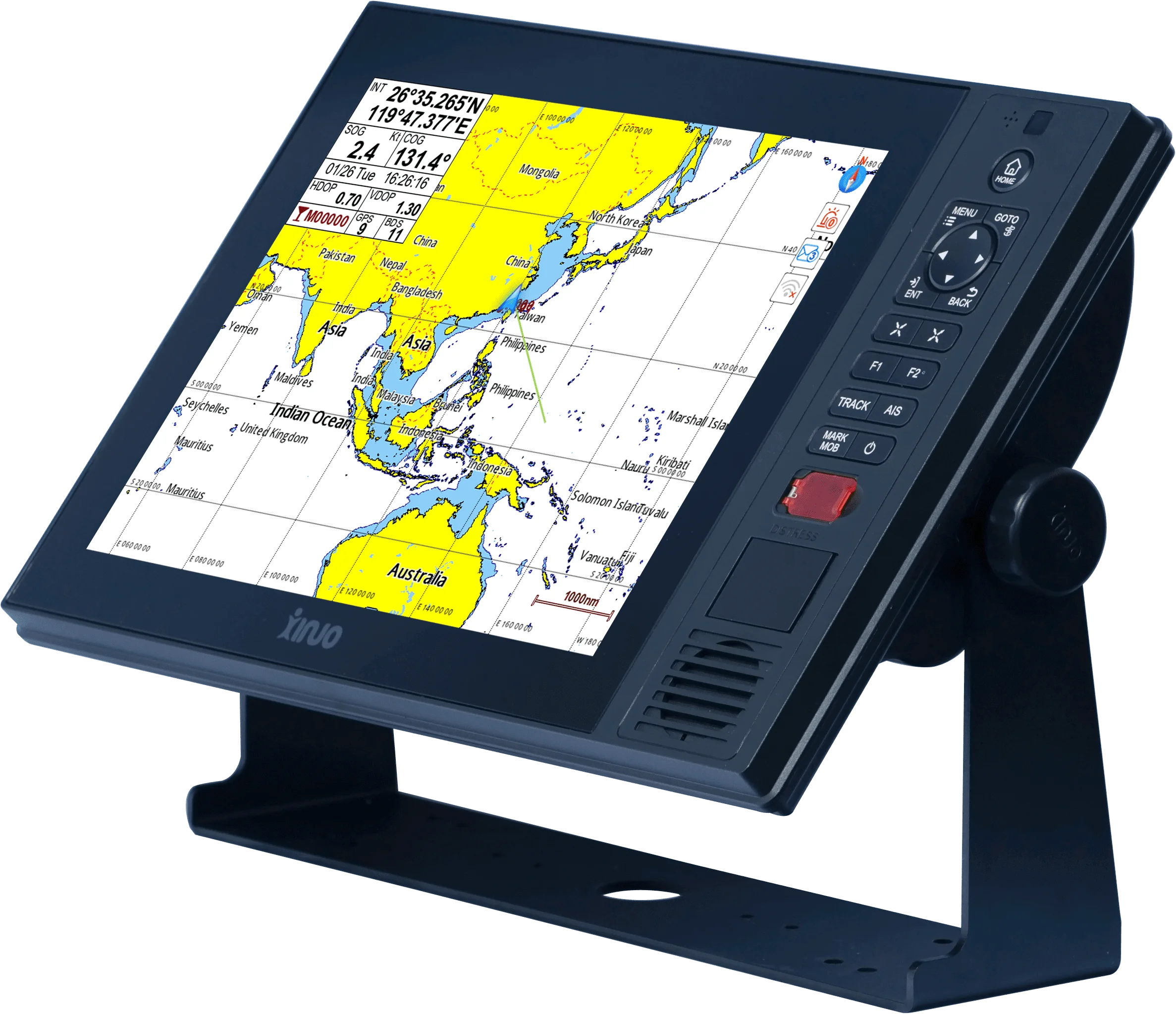 XINUO XN-6012 - Advanced GPS Chart Plotter with AIS Transponder