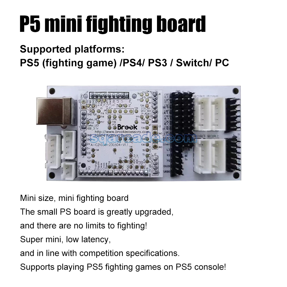 Mini Hitbox Pcb Arcade Leverless Controller Ps5 Fighting Game Encoder ...