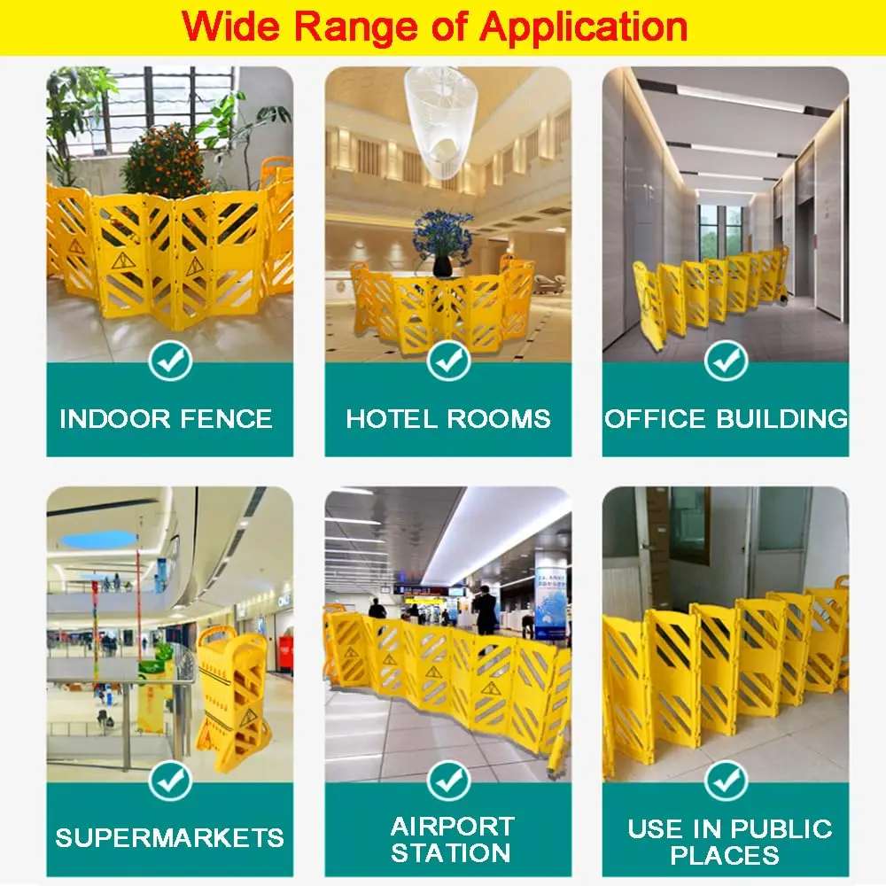 Benc Portable & Expandable Safety Sign Barricade Mobile Barrier ...
