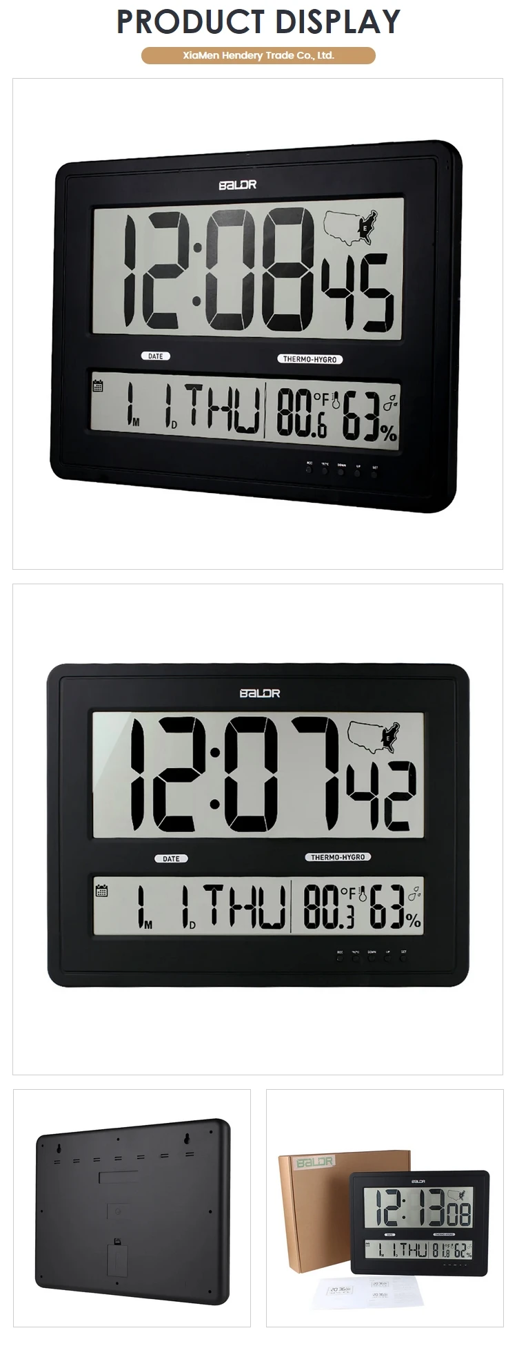 Wholesale Big High Quality Lcd Alarm Jumbo Time Radio Control Clocks ...