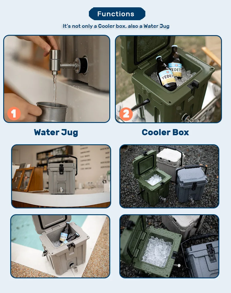 Factory Price 10QT Rotomolded Hard Cooler Box Multifunction Fishing ...