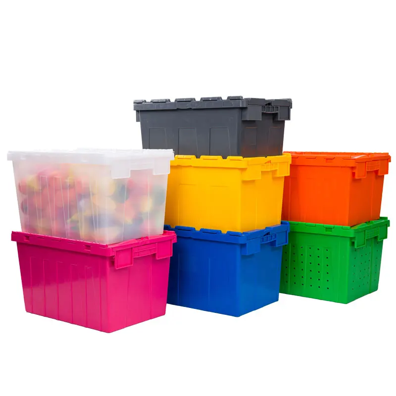 12 Gallon Plastic Stackable Storage KeepBox Tote Container with ...