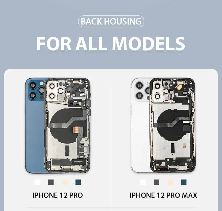 Full Housing Assembly Complete Back Housing Middle Frame Case Rear Back ...