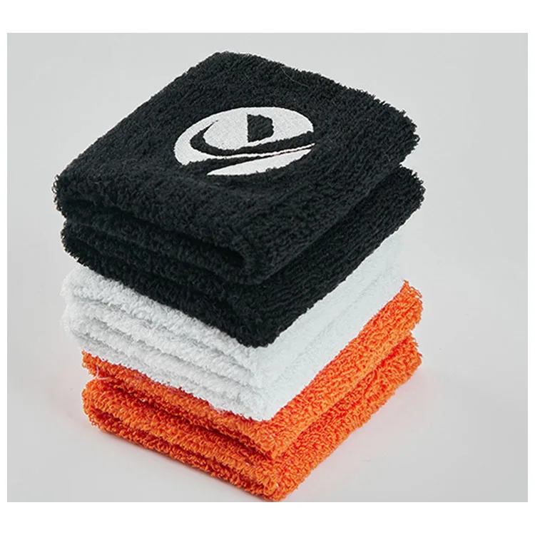 Custom Logo Embroidery on Soft Cotton Terry Cloth Sweatbands