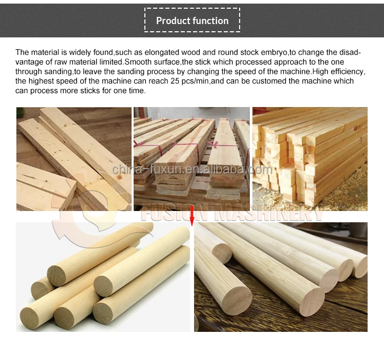 Top Quality Wood Round Bar Making Machine Rounding Rod Shovel Handle ...