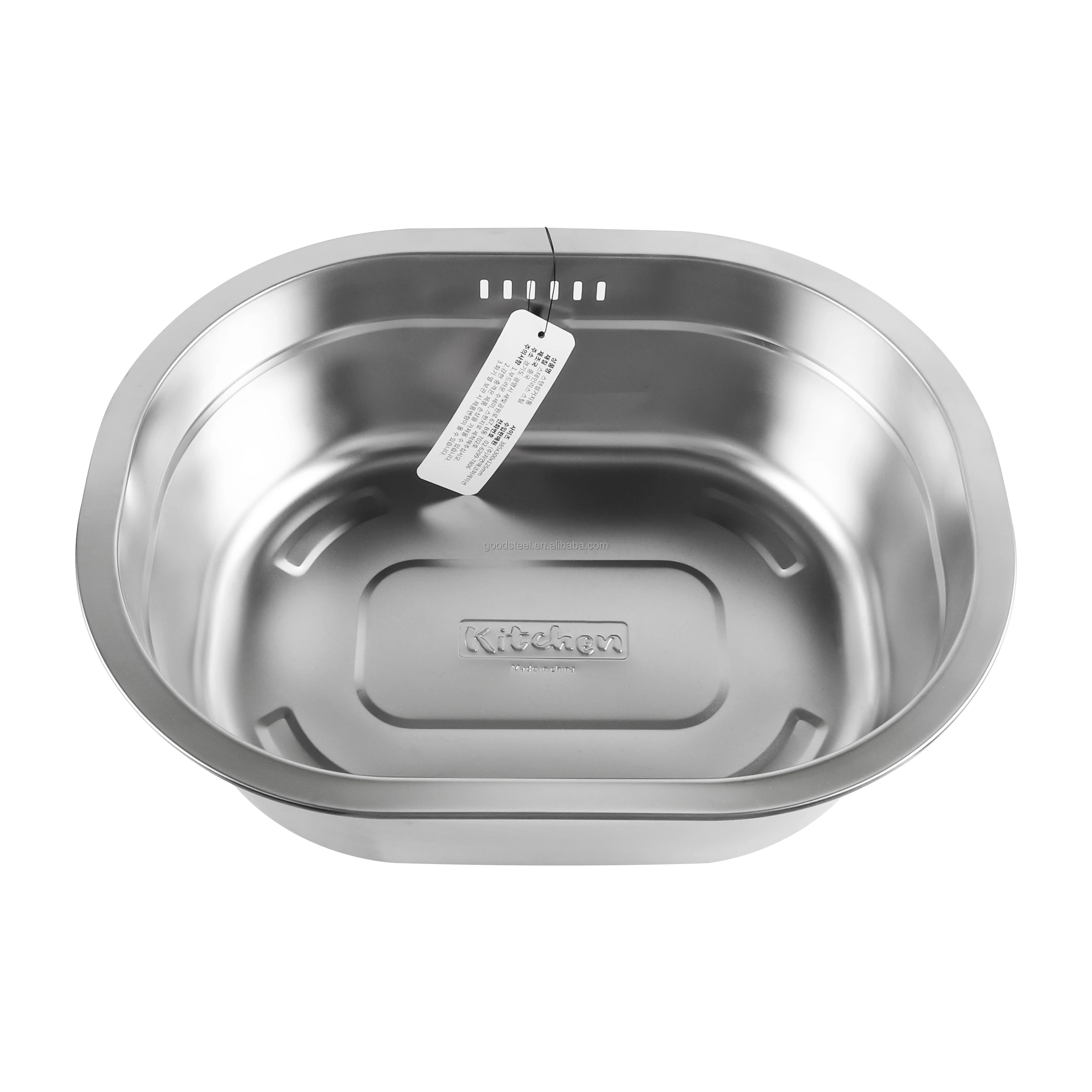 9L Modern Rectangular Stainless Steel Washing-Up Bowl Single Bowl Style ...