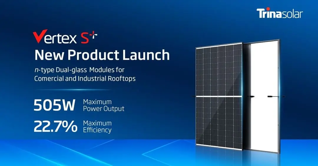 Trina Solar Panels 500w Bifacial Monocrystalline 470w 480w 485w 490w ...