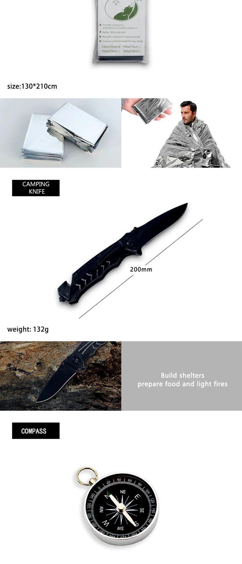 Wholesale Sos Tactical First Aid Backpack Kit Outdoor Camping Survival ...