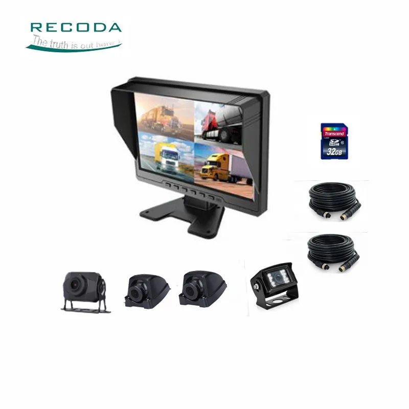 4chs 1080p Truck Cctv Camera Recording System Kit Truck Vehicle Black ...