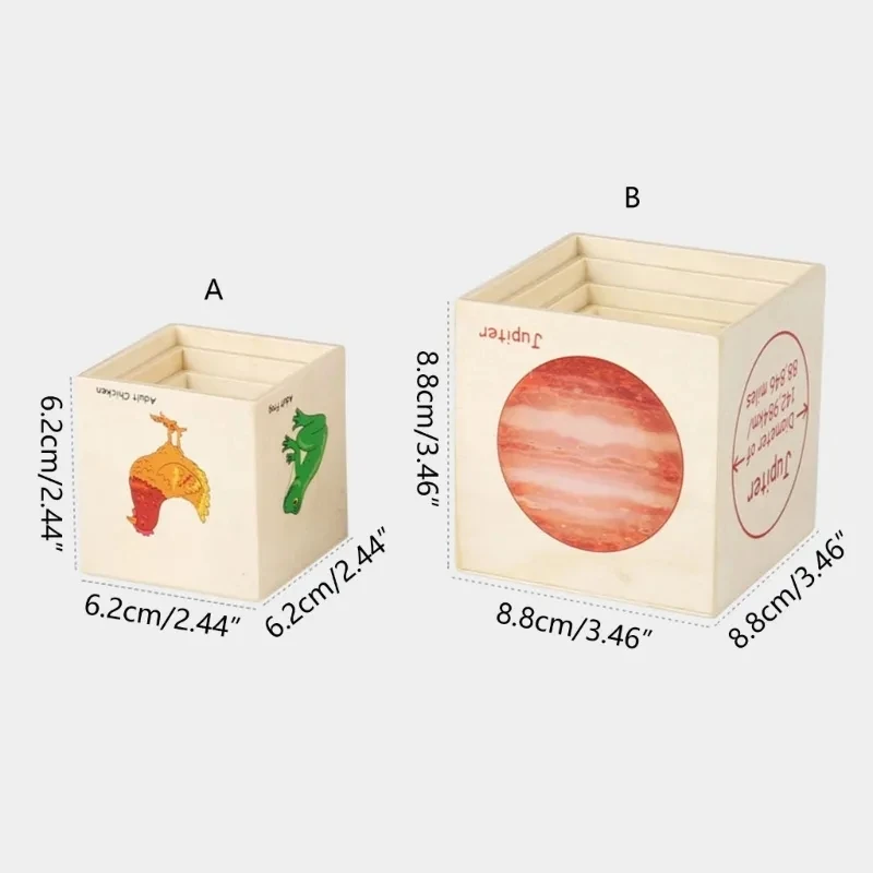 Educational Children Eight Planets Stacked Cube Logic Thinking Life ...