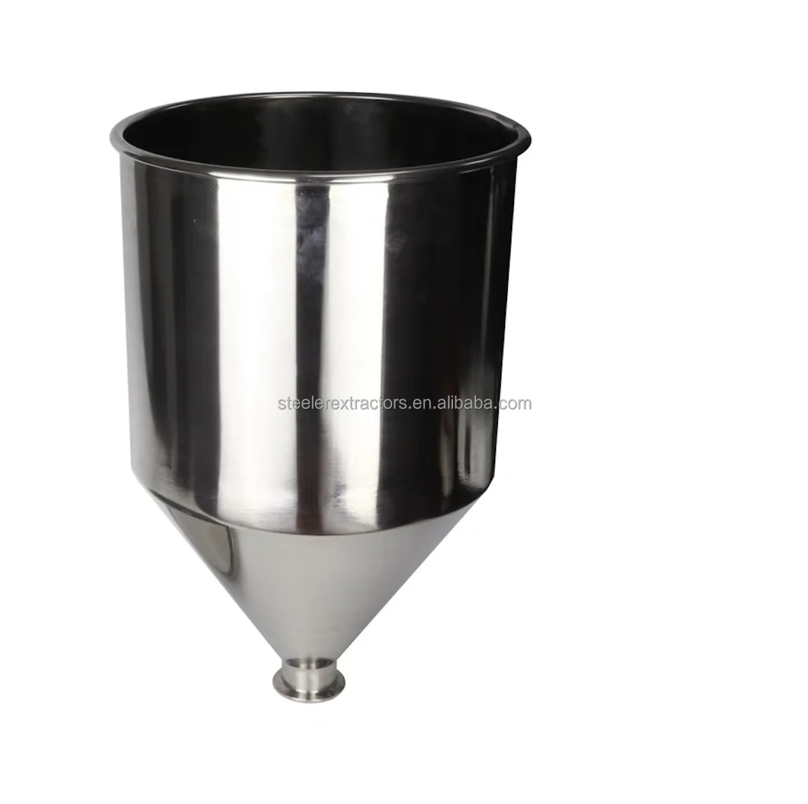 Sanitary Stainless Steel Conical Triclamp Hopper Funnel With Ferrule ...