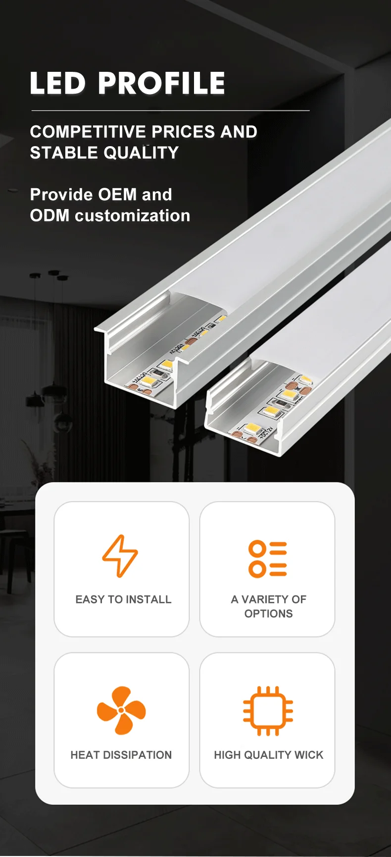 Senmry Profiles High Quality Profile Light Led Aluminum Led Strip ...