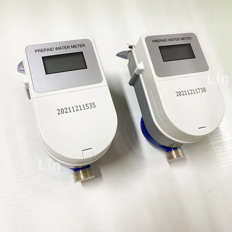 1/2" IOT Multiparameter Prepaid Watermeter Smart LCD Display Digital ...