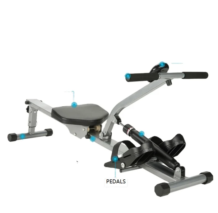 Folding Hydraulic Rowing Machine with LCD Monitor, Silent Foldable ...
