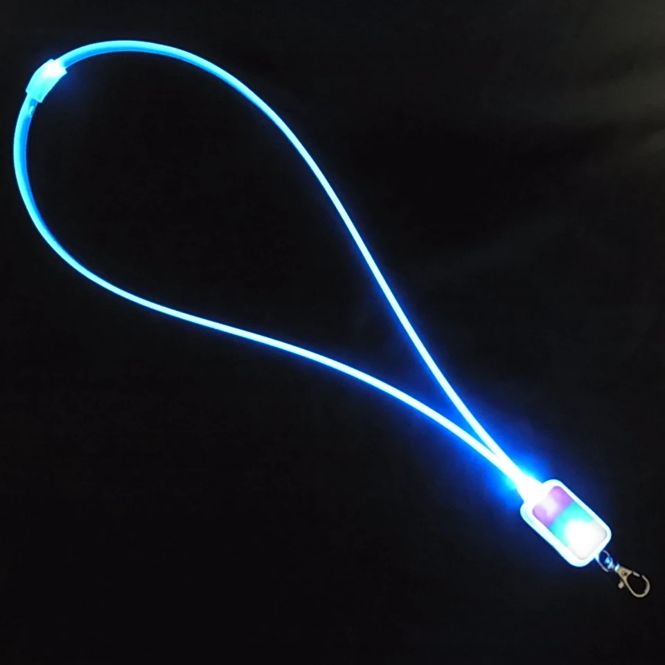 Reflective Print Custom Led Light Up Lanyards And Badge Holders For ...