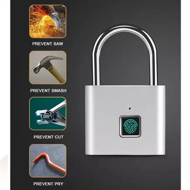 Tuya Smart Fingerprint Padlock Zinc Alloy Smart Biometric Thumbprint ...