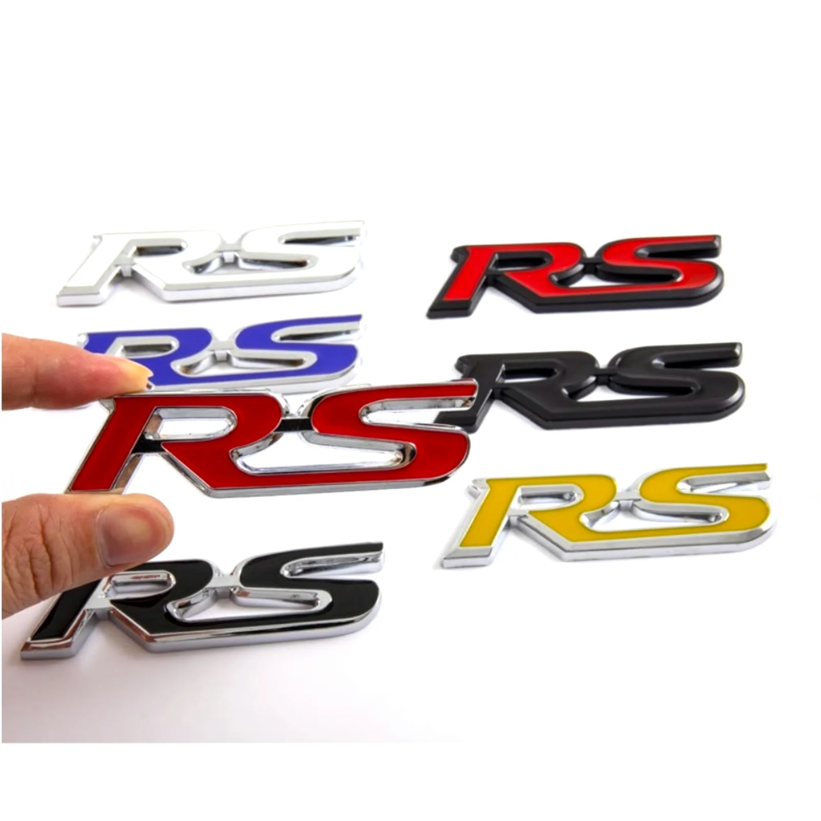 RS Emblem metal Letters Decal Sticker 3D Logo Badge Racing Sport Car ...