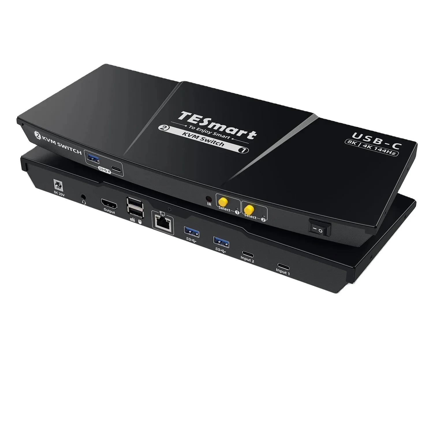 Tesmart 2-Port 8K60 USB-C KVM Switch Gaming Dock w/ ADI Chip, EDID ...
