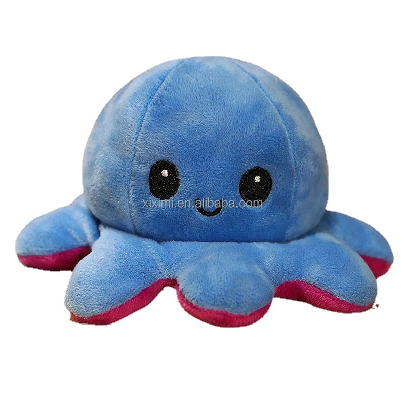 Custom Cute Octopus Stuffed Double Side Flip Reversible Plush Pillow ...