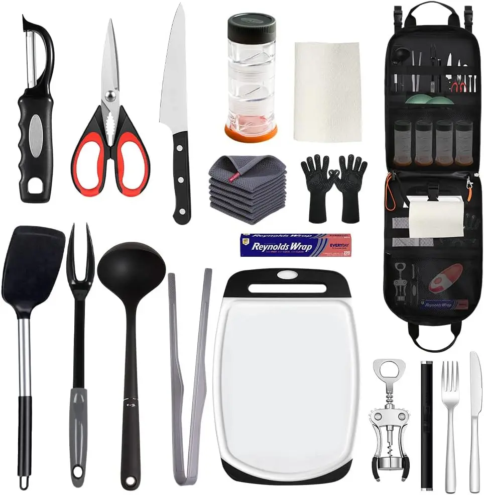 Kitchen Storage Bag,Large Capacity Camping Cooking Bag,With Hook And ...